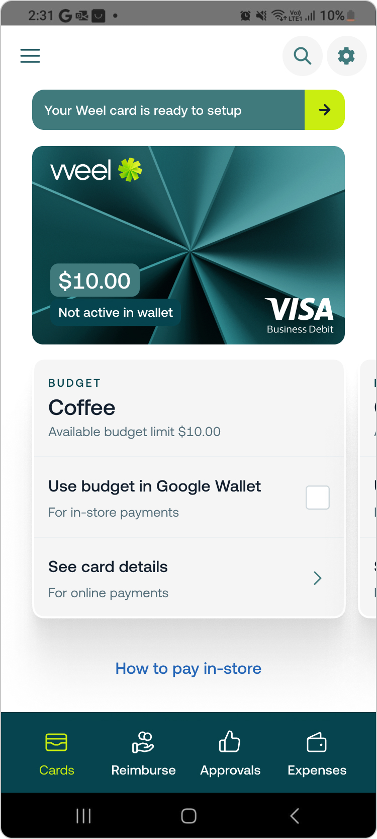 How to add your card to Google Pay – Weel Help Centre